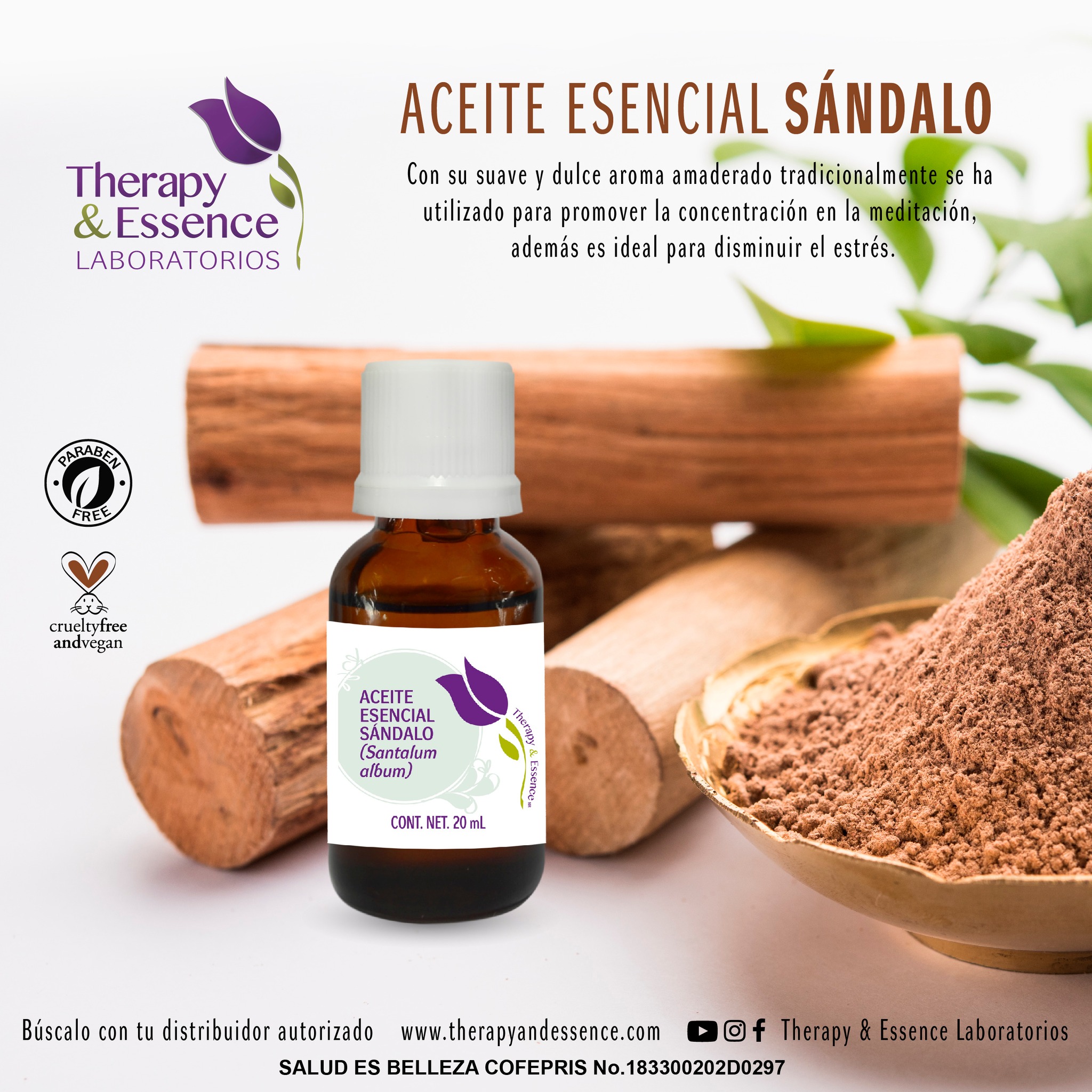 Aceite esencial de Sandalo Sándalo 20ml – Tienda Oficial del Instituto ...