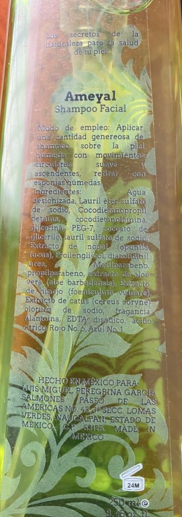 Shampoo facial Ameyal 250ml para todo tipo de piel NATURAL SECRET ...